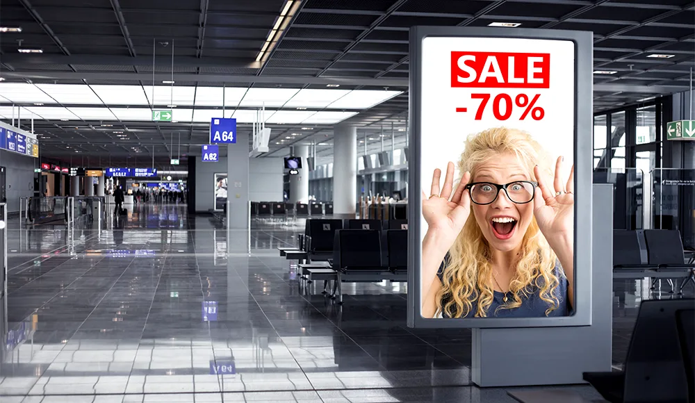 Kontech Advertising Display in Airport - kontech