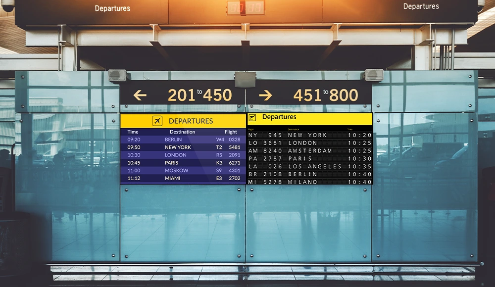 Kontech Digital Signage in Airport - kontech